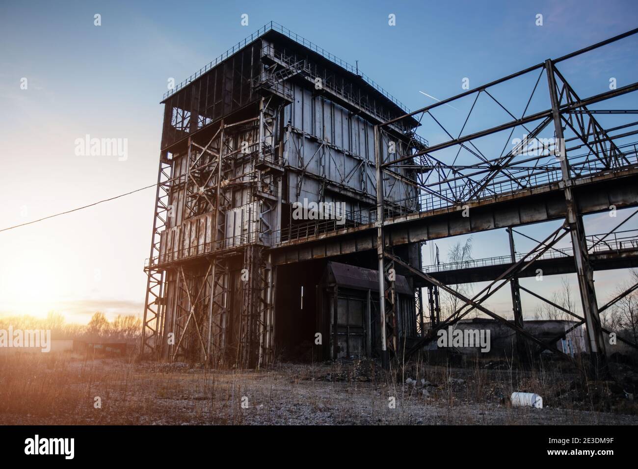 Old abandoned industrial building waiting for demolition Stock Photo ...