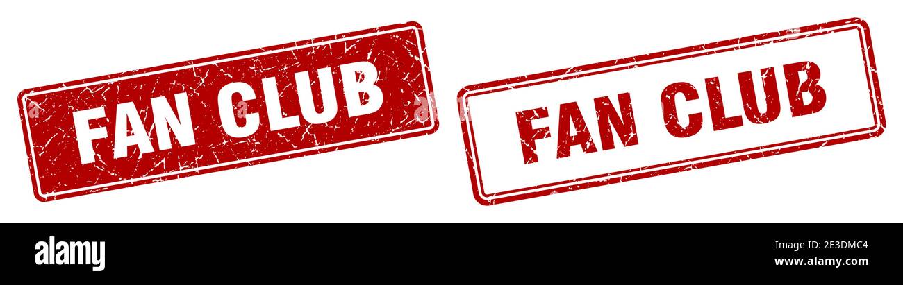 fan club square stamp. fan club grunge sign set Stock Vector Image ...