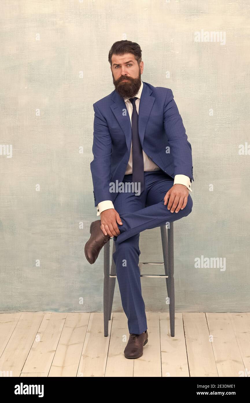 Your lawyer. Fairness and justice. Classy and formal. Bearded man wear ...