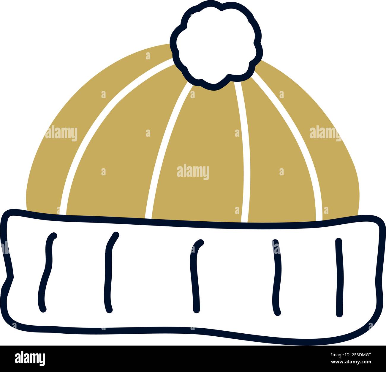 Winter hat design of Cloth season cold textile and fashion theme Vector ...