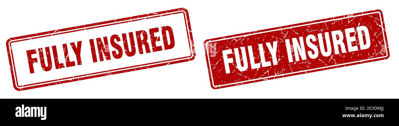 fully insured square stamp. fully insured grunge sign set Stock Vector Image & Art - Alamy