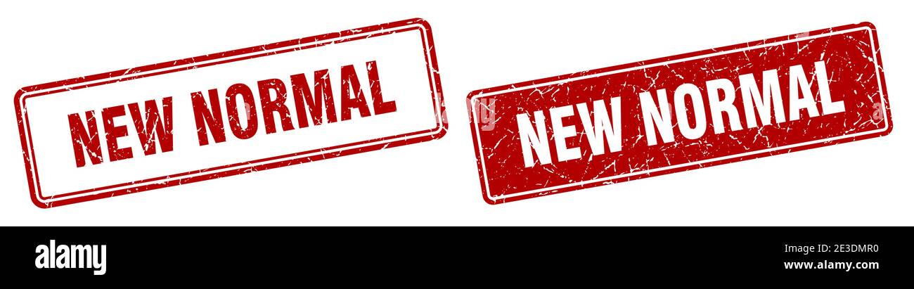new normal square stamp. new normal grunge sign set Stock Vector Image ...