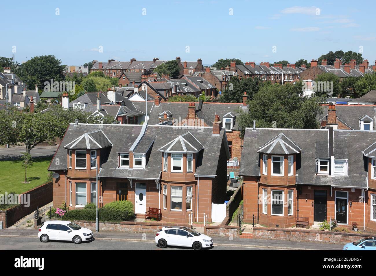 Ayr, Ayrshire, Scotland, UK. Views of the county town from a high ...