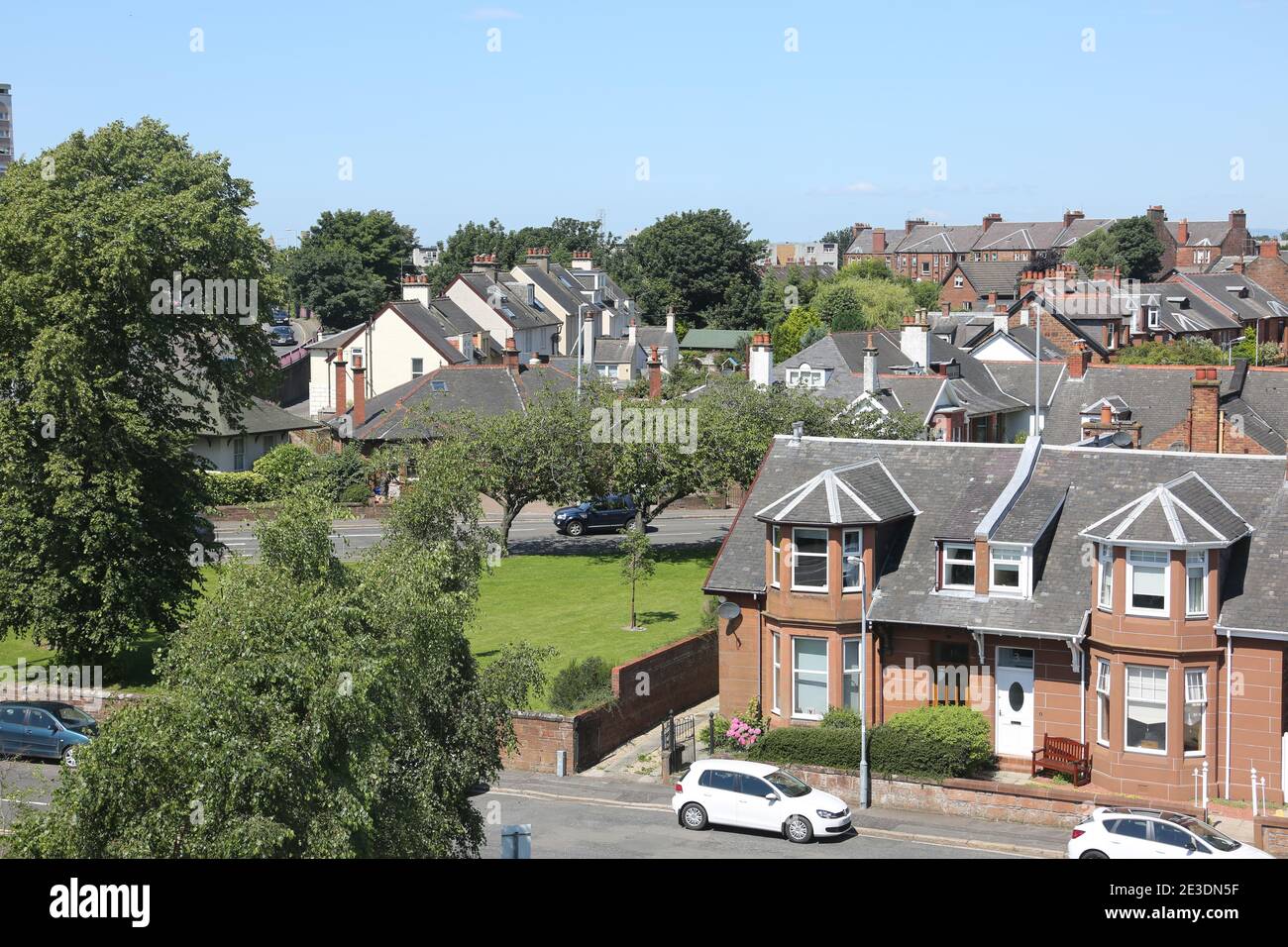 Ayr, Ayrshire, Scotland, UK. Views of the county town from a high ...
