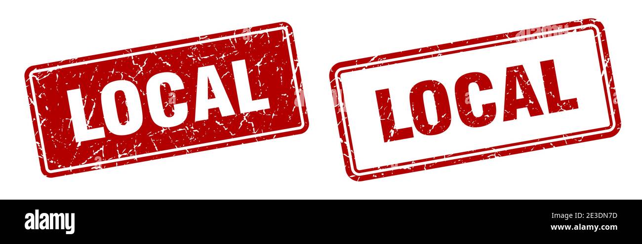 local square stamp. local grunge sign set Stock Vector Image & Art - Alamy