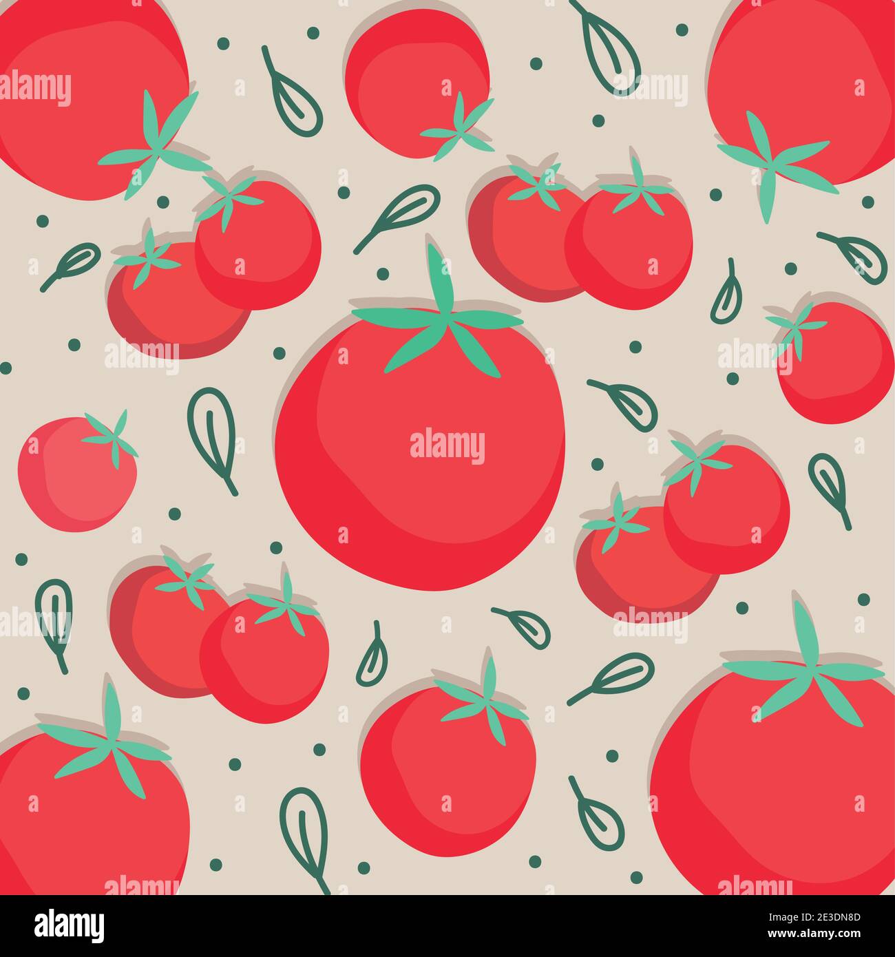 food pattern, tomatoes leaf organic fresh vegetables vector ...
