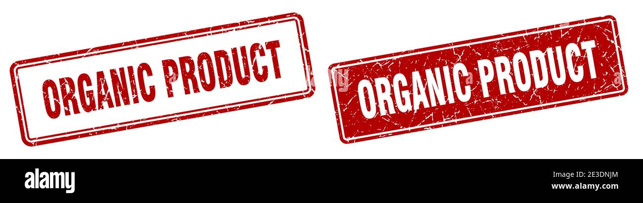 organic product square stamp. organic product grunge sign set Stock ...