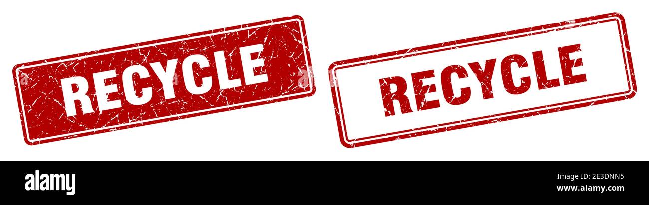 recycle square stamp. recycle grunge sign set Stock Vector Image & Art ...