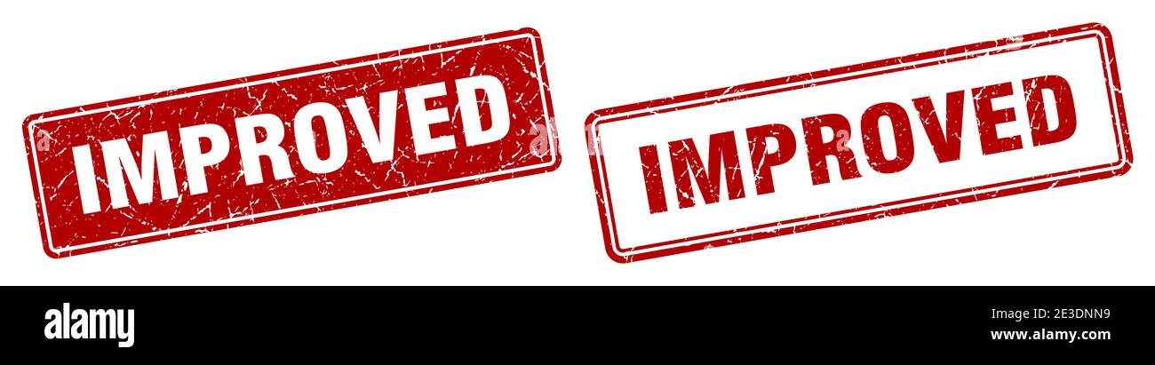 improved square stamp. improved grunge sign set Stock Vector Image ...