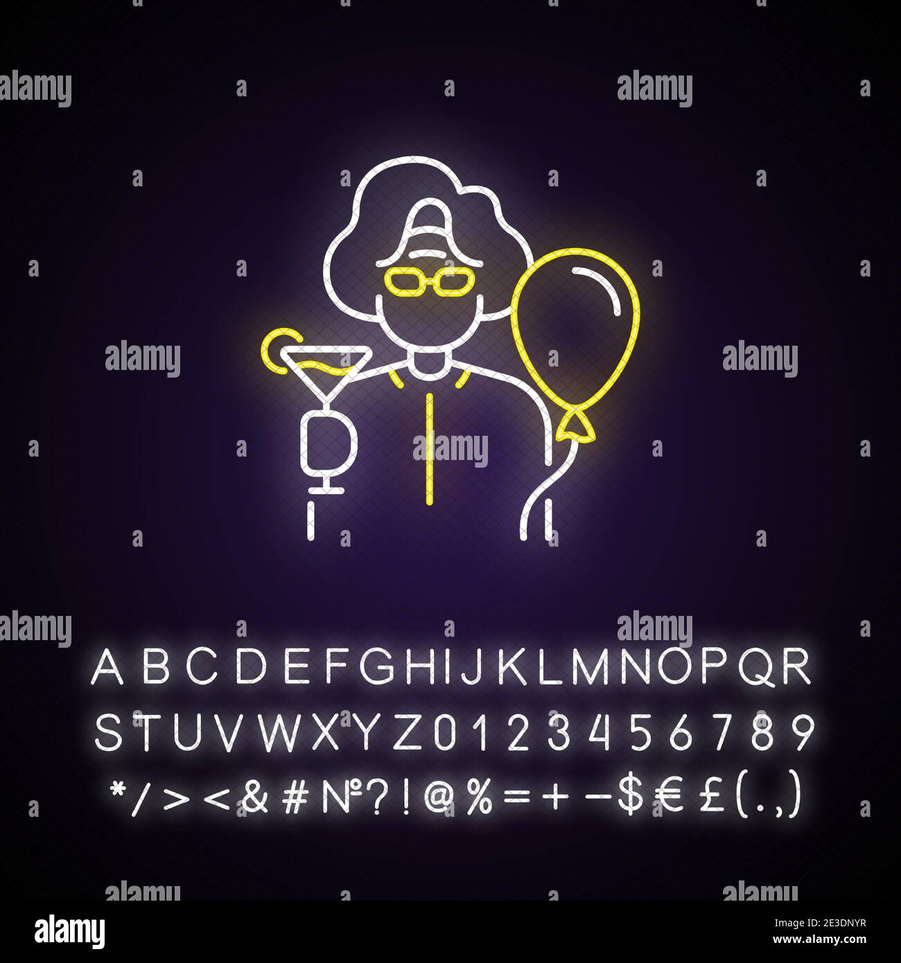 Retirement party neon light icon Stock Vector Image & Art - Alamy