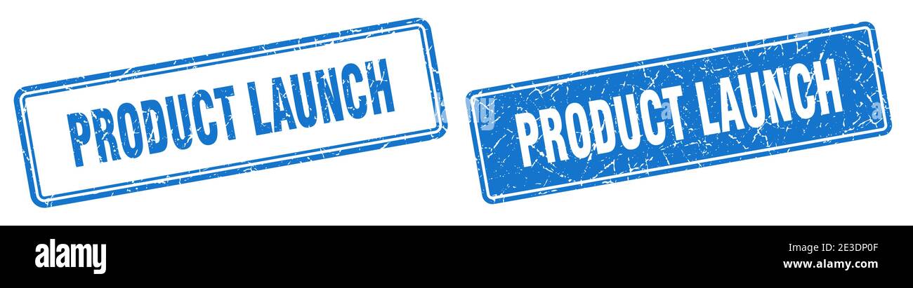 product launch square stamp. product launch grunge sign set Stock ...