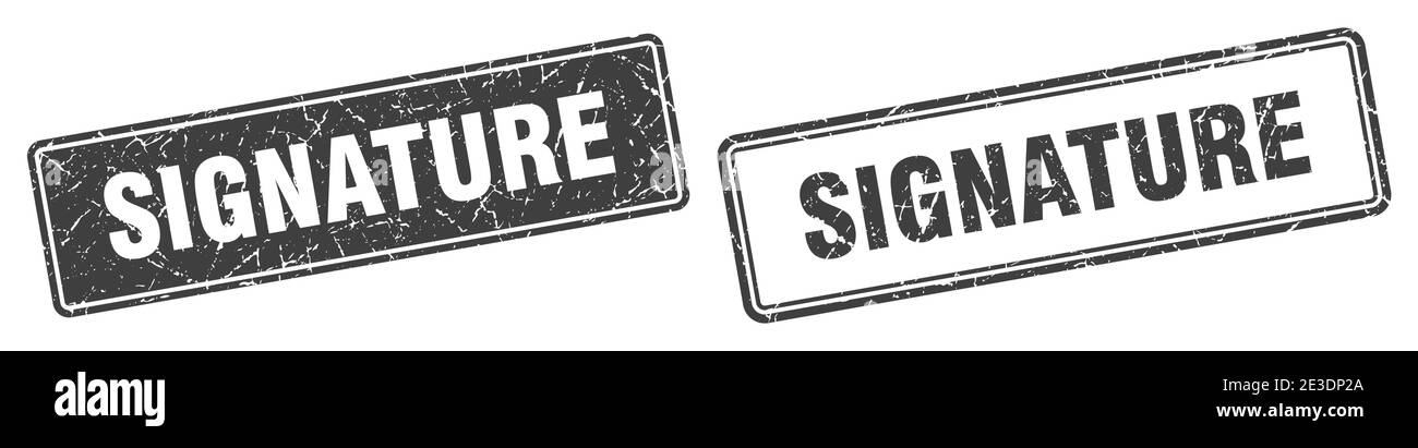 Signature square stamp grunge Stock Vector Images - Alamy