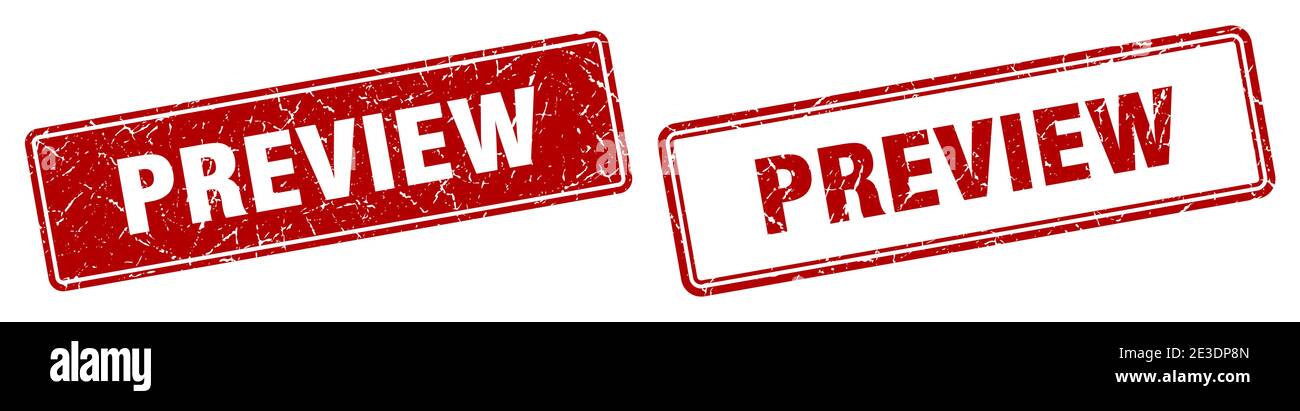 preview square stamp. preview grunge sign set Stock Vector Image & Art ...