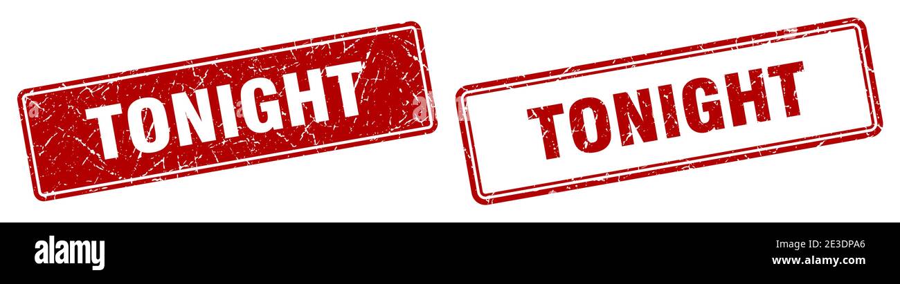 tonight square stamp. tonight grunge sign set Stock Vector Image & Art ...