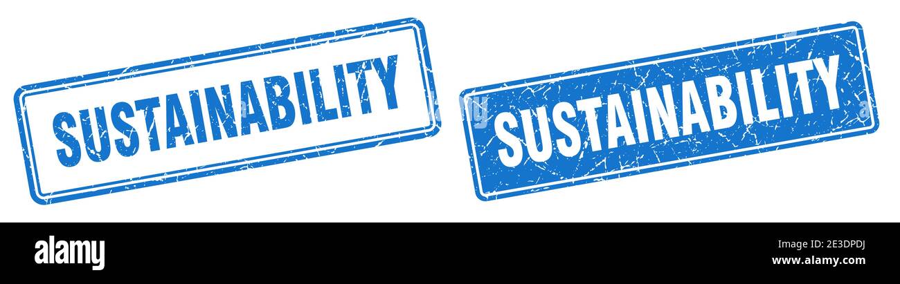sustainability square stamp. sustainability grunge sign set Stock ...