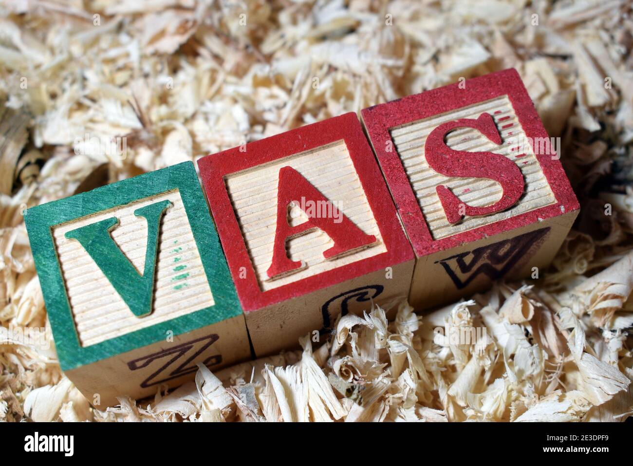Value-added Service (VAS) acronym arranged with wooden blocks Stock ...