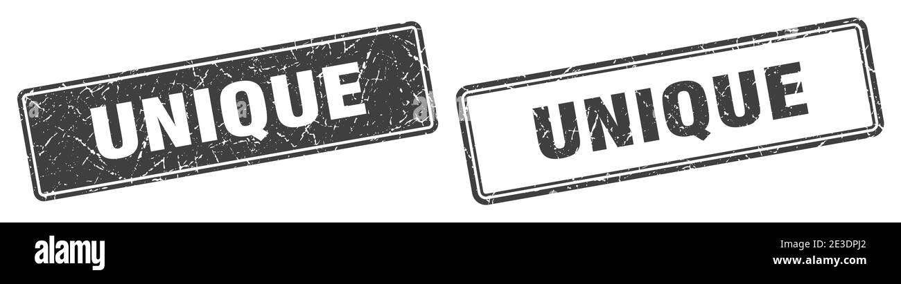unique square stamp. unique grunge sign set Stock Vector Image & Art ...