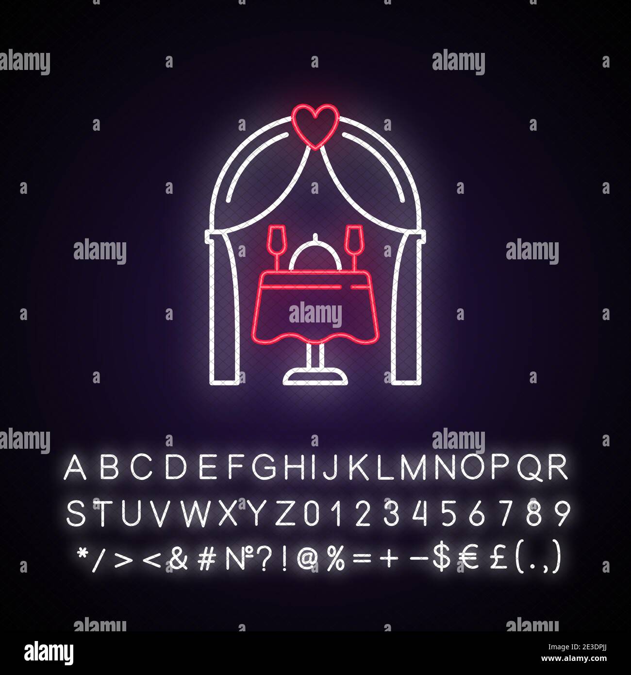 Wedding reception neon light icon Stock Vector Image & Art - Alamy