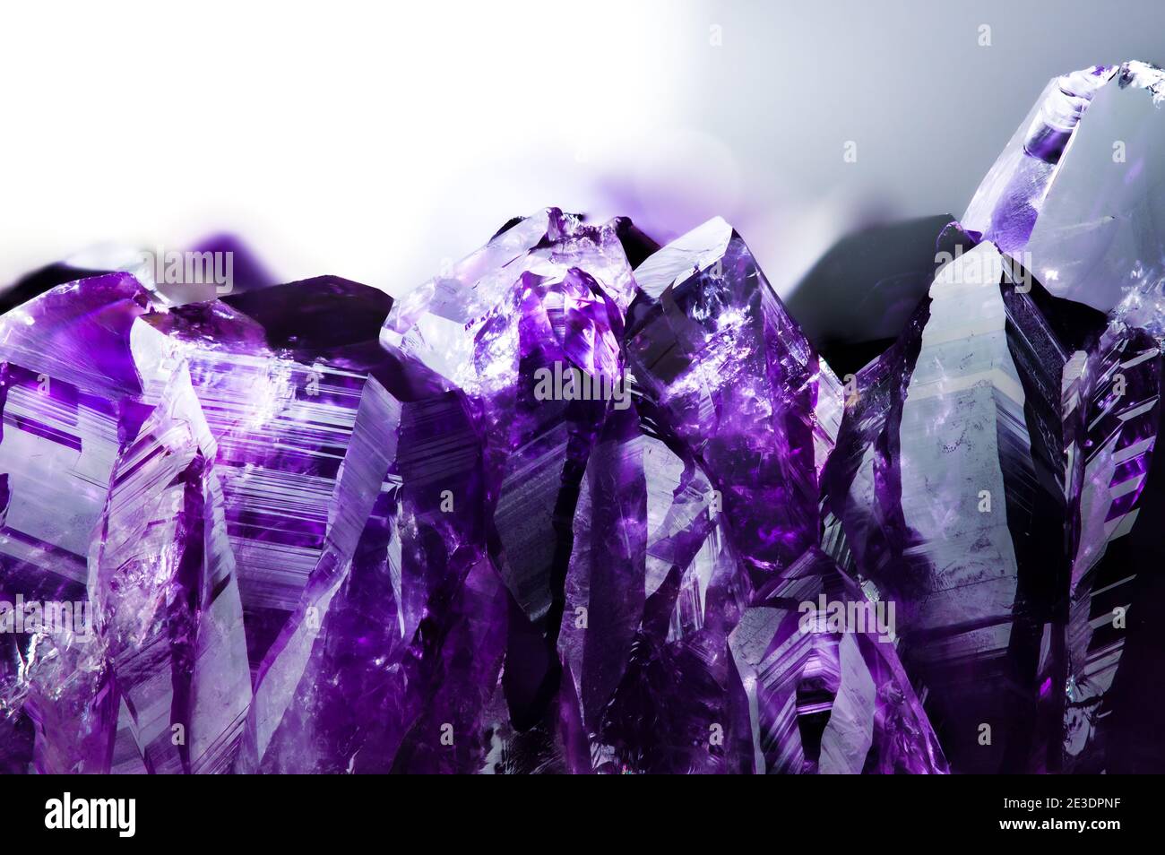 Amethyst geode crystals white background isolated with modern style ...