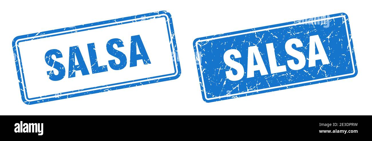 salsa square stamp. salsa grunge sign set Stock Vector Image & Art - Alamy