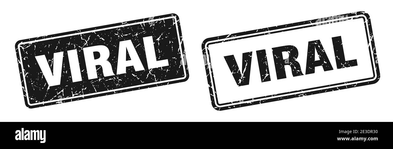 viral square stamp. viral grunge sign set Stock Vector Image & Art - Alamy