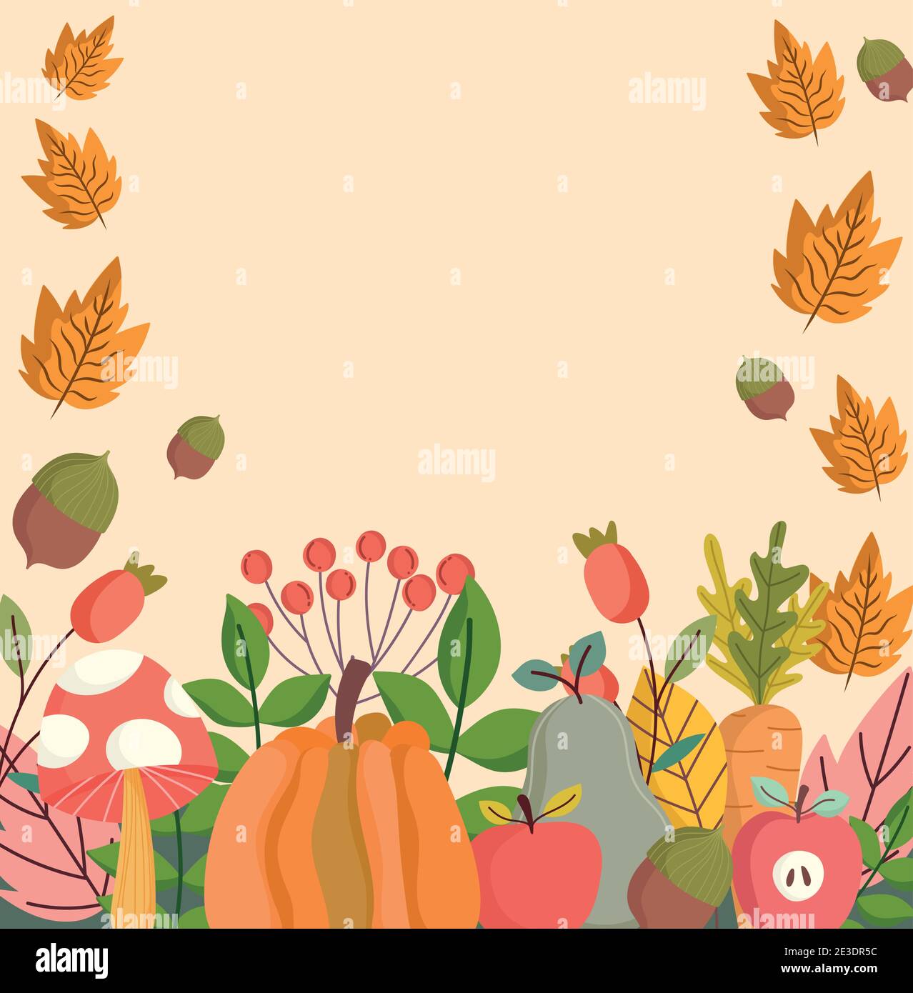 Row of mushrooms Stock Vector Images - Alamy