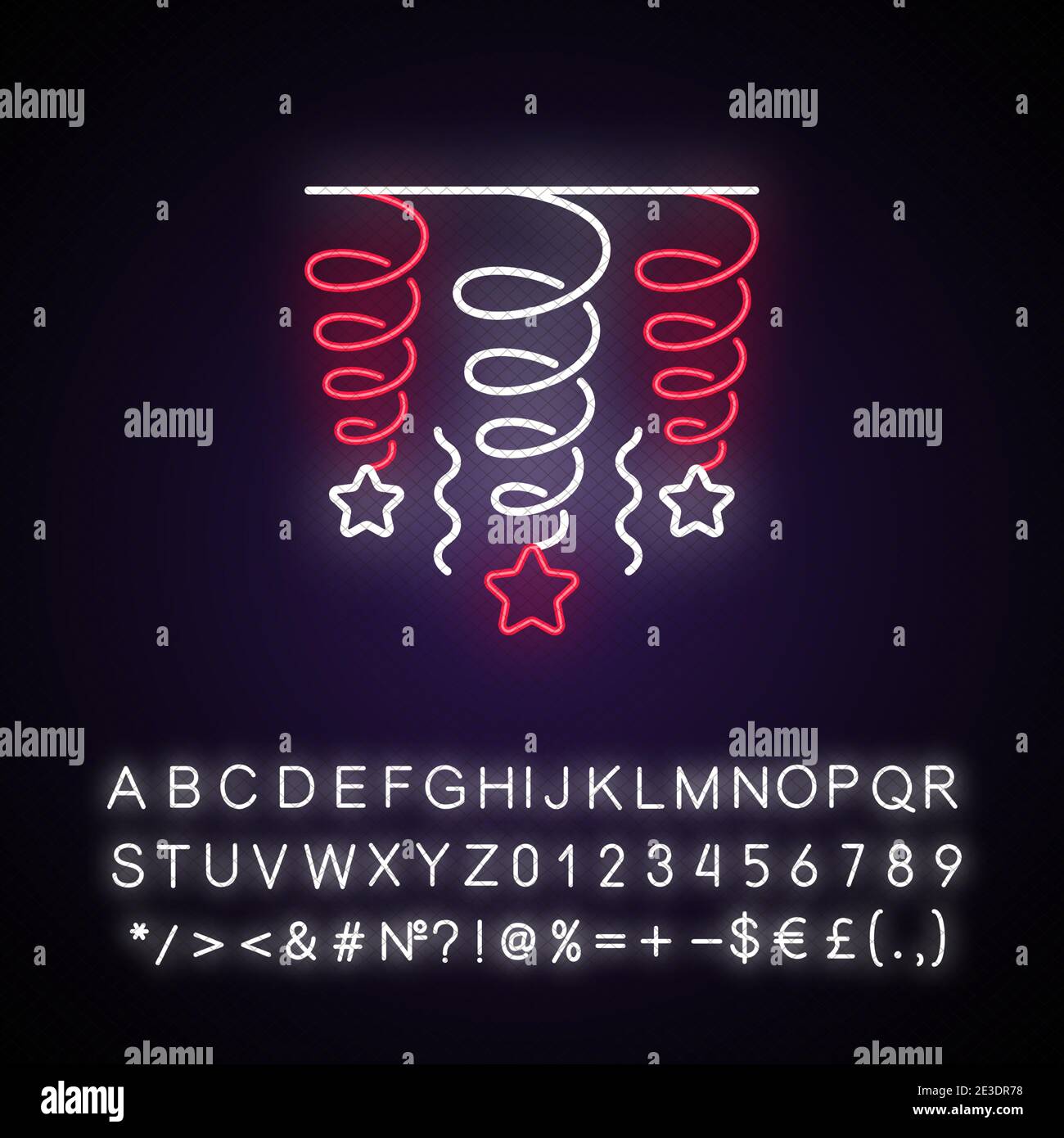 Christmas decorations illuminated hanging Stock Vector Images - Alamy