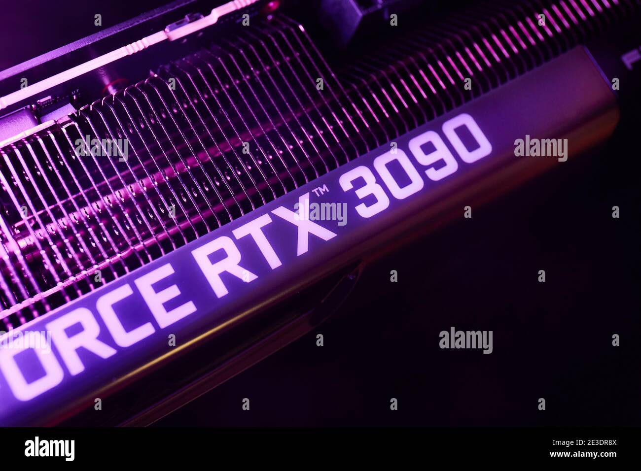 Geforce RTX 3090 Nvidia GPU graphics card detail Stock Photo - Alamy