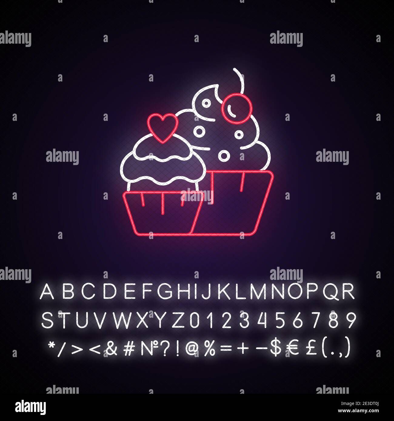 Muffins neon light icon Stock Vector Image & Art - Alamy