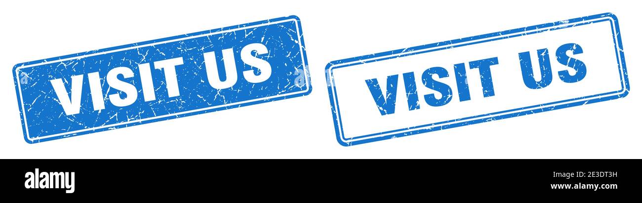 visit us square stamp. visit us grunge sign set Stock Vector Image ...