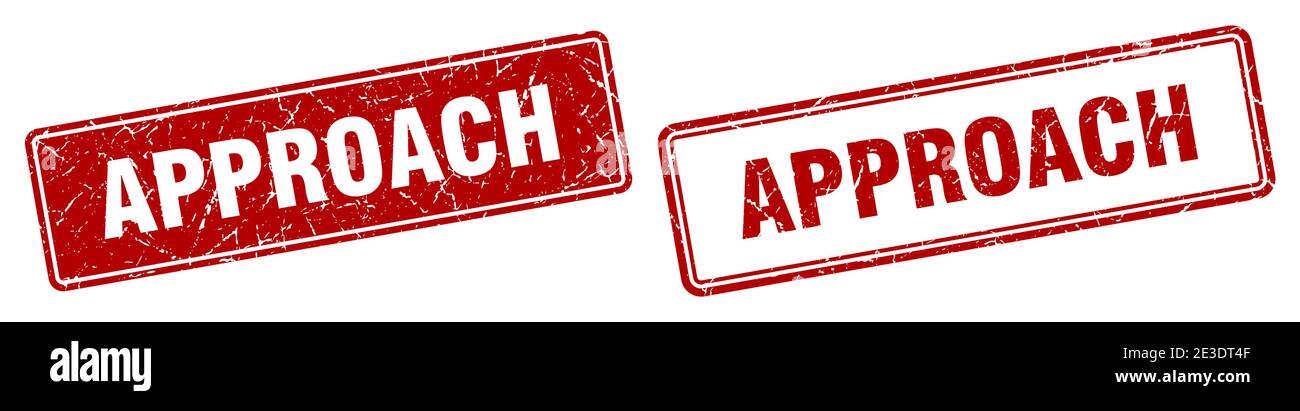 approach square stamp. approach grunge sign set Stock Vector Image & Art - Alamy