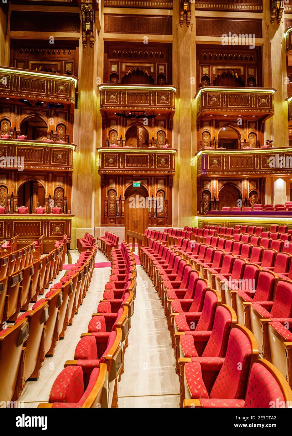 Muscat, Oman, December 3, 2016: Interior view of Royal Opera House in ...