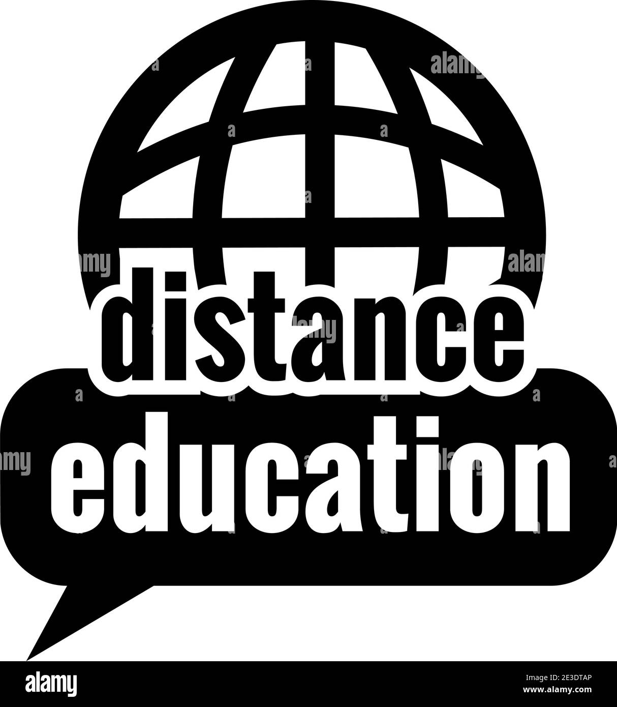 Electronic education graduation black icon Black and White Stock Photos ...