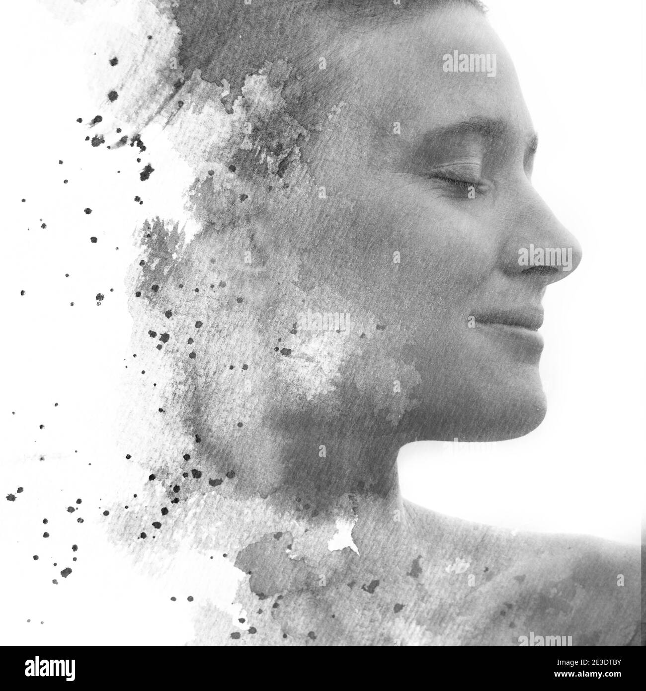 A concept portrait with a disappearing effect Stock Photo - Alamy