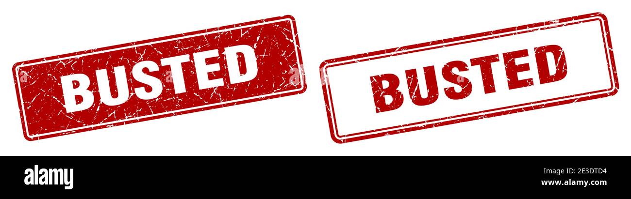 busted square stamp. busted grunge sign set Stock Vector Image & Art ...