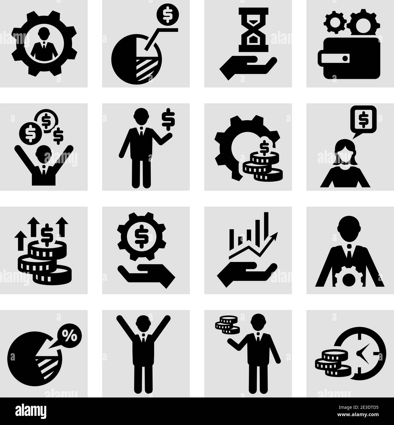 Business, Management and Success Vector Icons Set Stock Vector Image ...