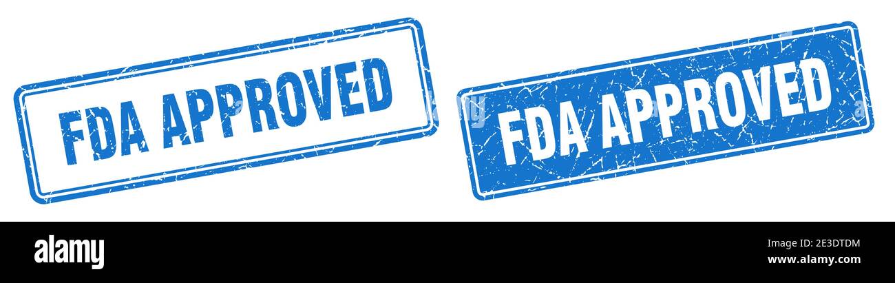 fda approved square stamp. fda approved grunge sign set Stock Vector ...