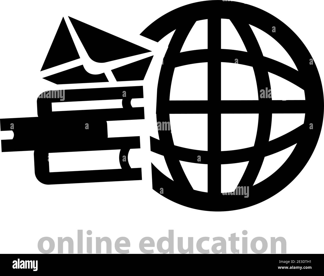 Education concept vector icon Black and White Stock Photos & Images - Alamy