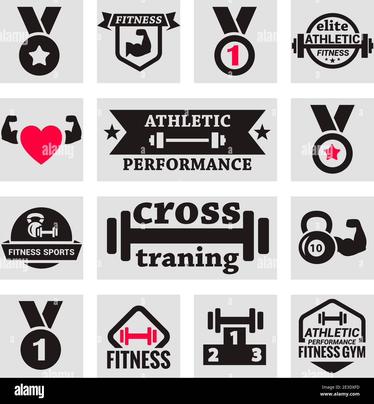 Fitness sign Stock Vector Images - Alamy