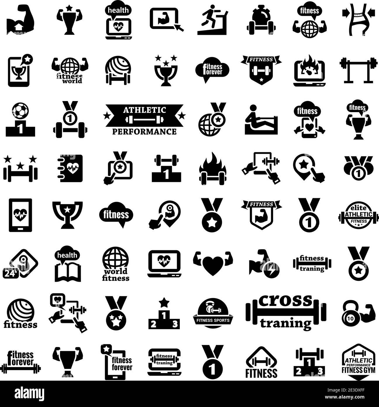 Female bodybuilder Stock Vector Images - Alamy