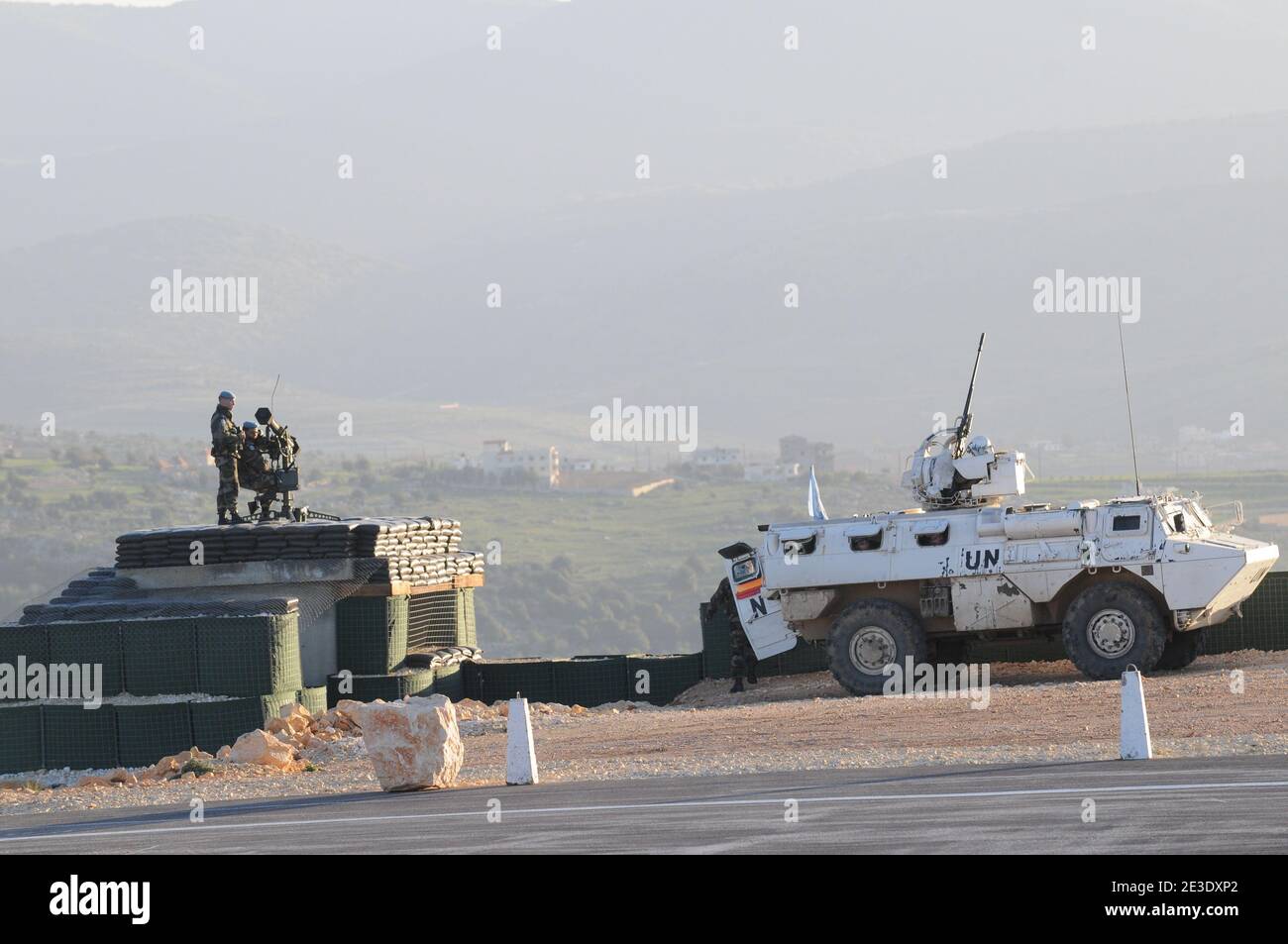 Atmosphere at the UNIFIL position called 'UN 2-45', in Southern Lebanon ...