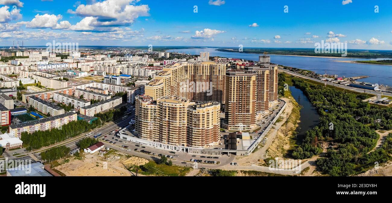 Residential development from high-rise buildings. The city is an ...