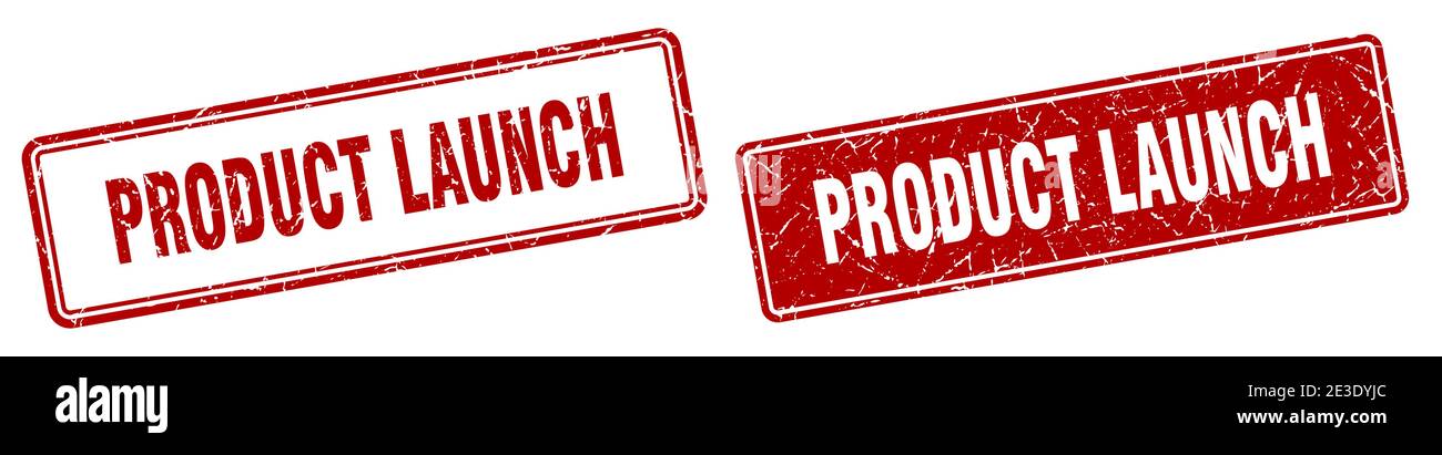 product launch square stamp. product launch grunge sign set Stock ...