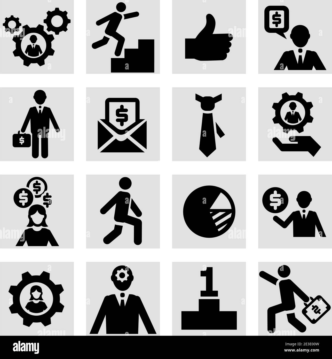 Business, Management and Success Vector Icons Set Stock Vector Image ...
