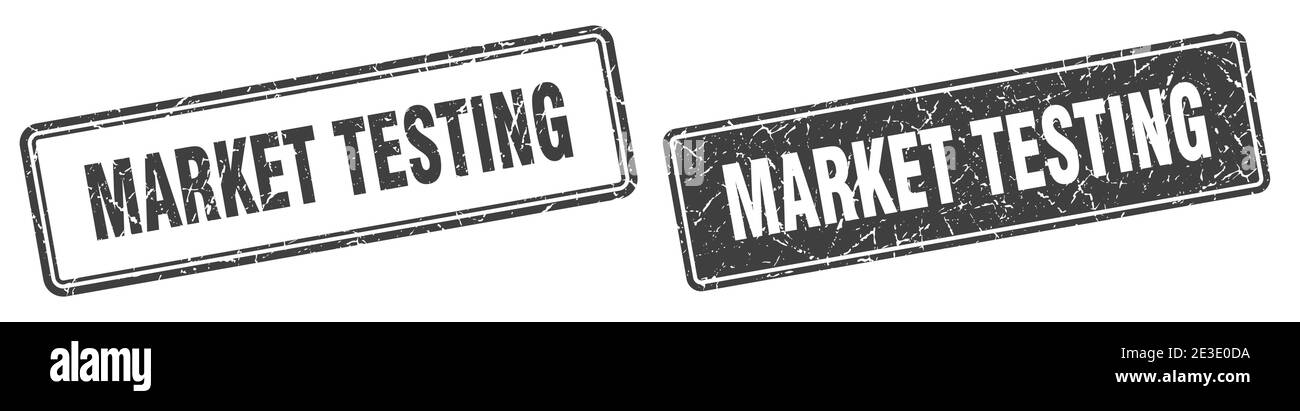 market testing square stamp. market testing grunge sign set Stock ...