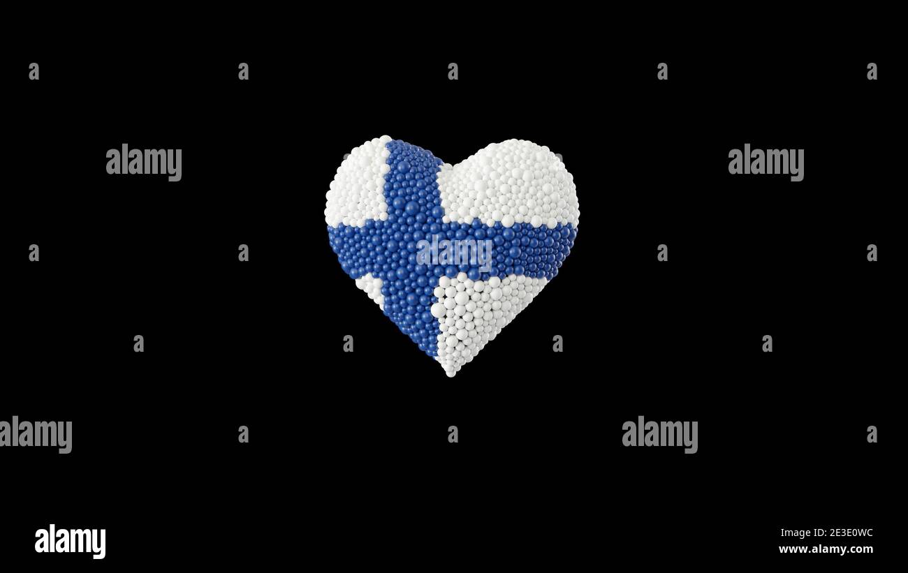 Finland National Day. Independence Day. December 6. Heart shape made ...