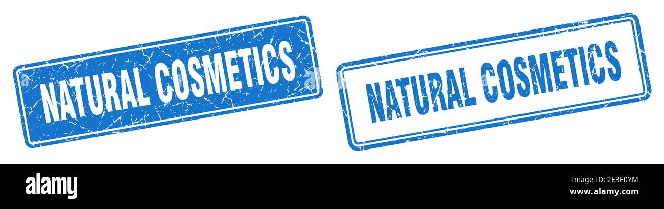 natural cosmetics square stamp. natural cosmetics grunge sign set Stock ...