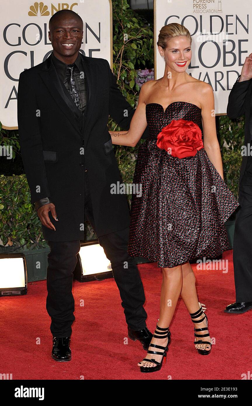 Seal and Heidi Klum arriving at the 66th Annual Golden Globe Awards ...