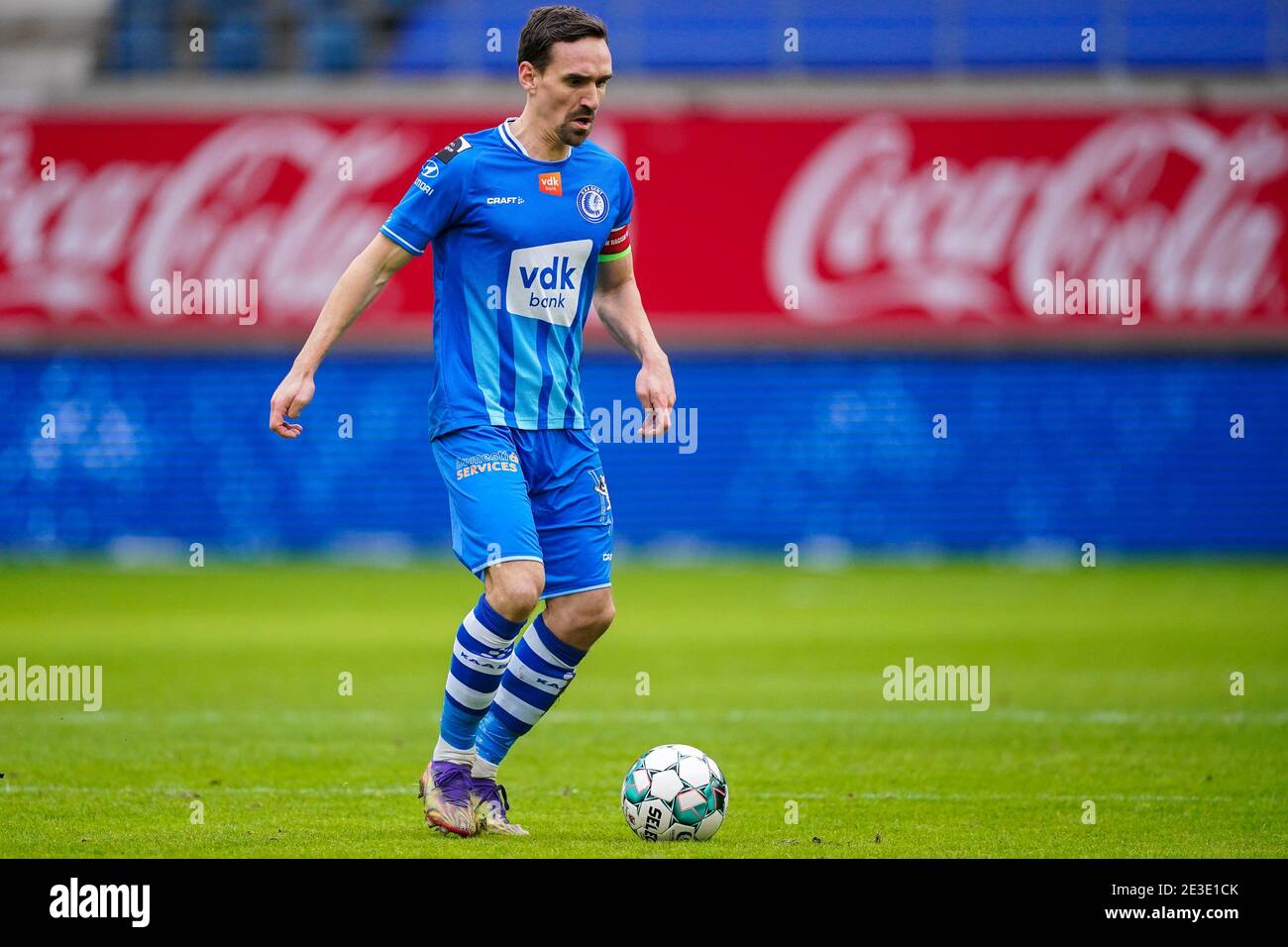 GHENT, BELGIUM - JANUARY 17: Sven Kums of KAA Gent during the Pro ...