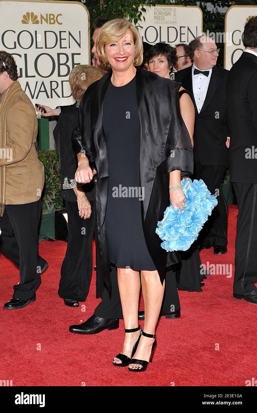 Emma Thompson arriving at the 66th Annual Golden Globe Awards ceremony ...